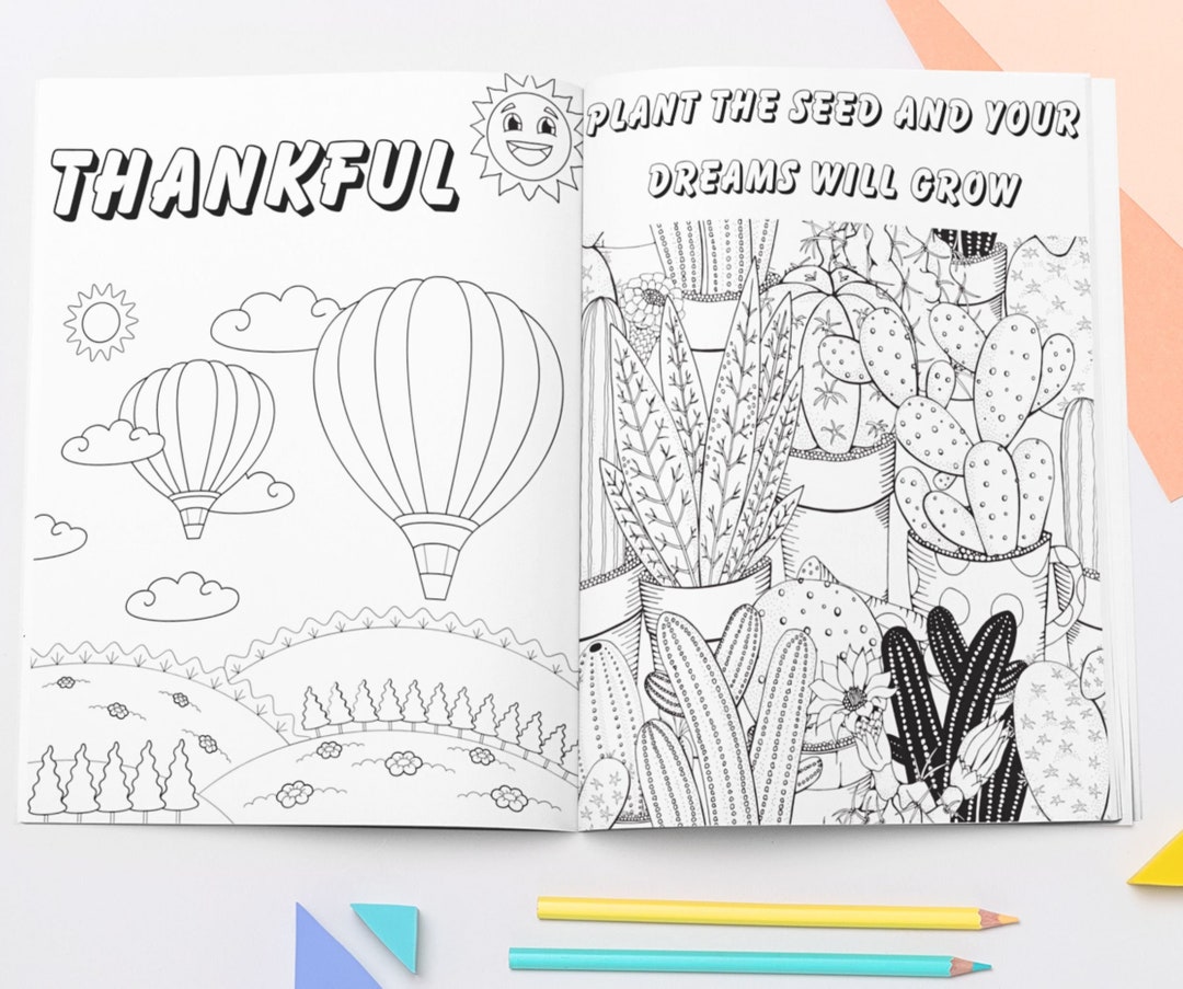 Inspirational Coloring Book - Positive Vibes - Adult Coloring Book ...