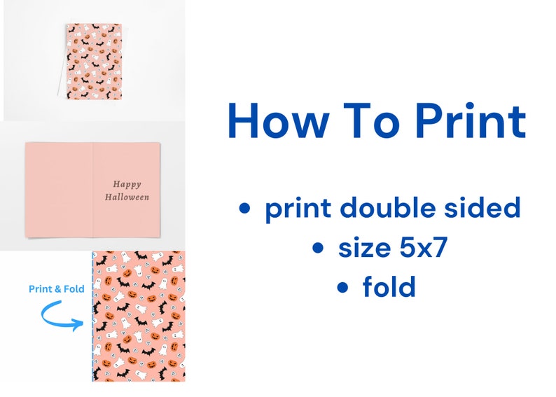 Printable Happy Halloween Card / Instant Download PDF - Etsy