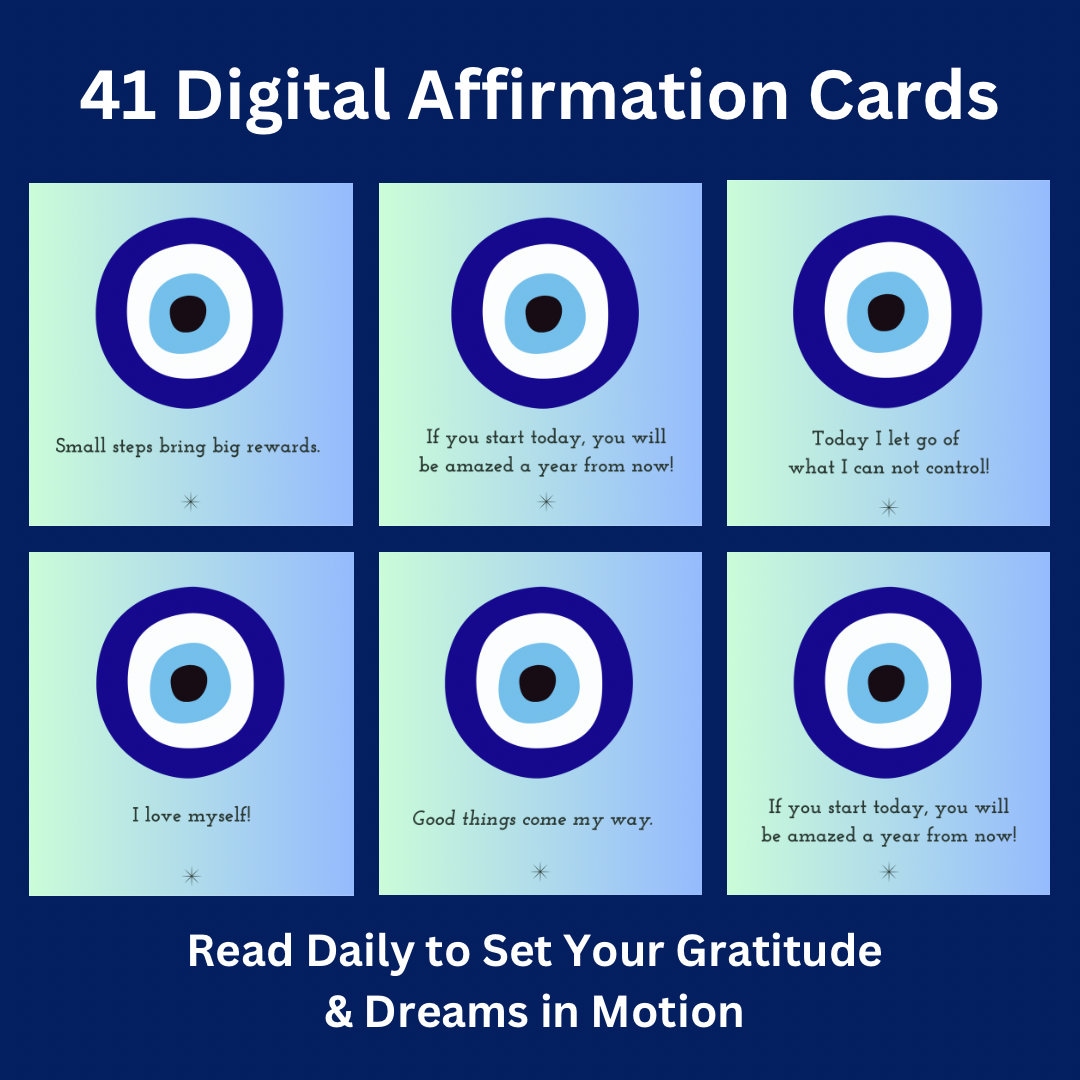 41 Evil Eye Affirmation Cards (printable and Digital) - Etsy