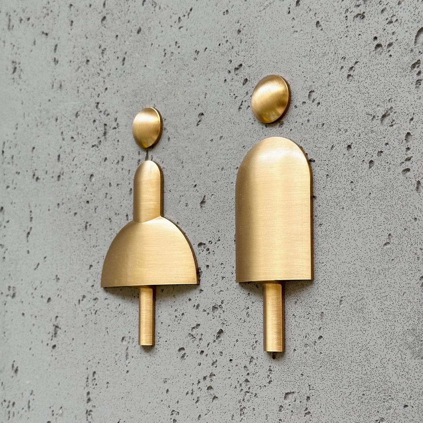 Modern Brass Restroom Sign: Customizable Push/pull Door Plates - Etsy