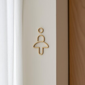 Modern Brass Restroom Sign: Customizable Push/pull Door Plates - Etsy