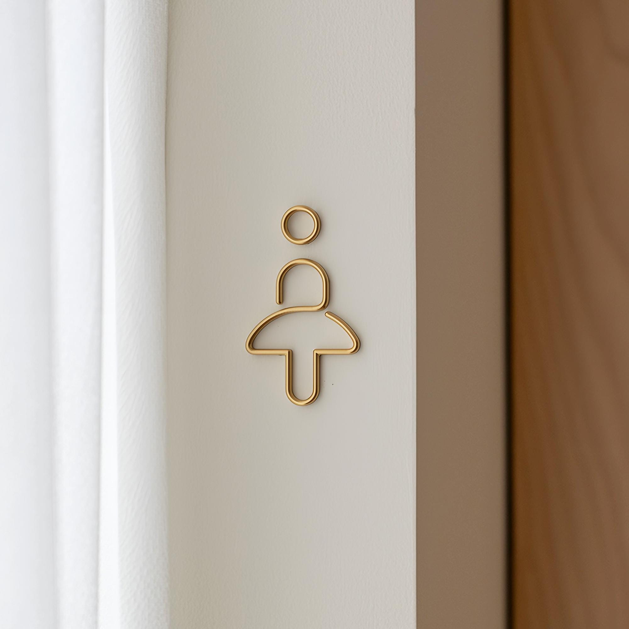 Modern Brass Restroom Sign: Customizable Push/pull Door Plates - Etsy