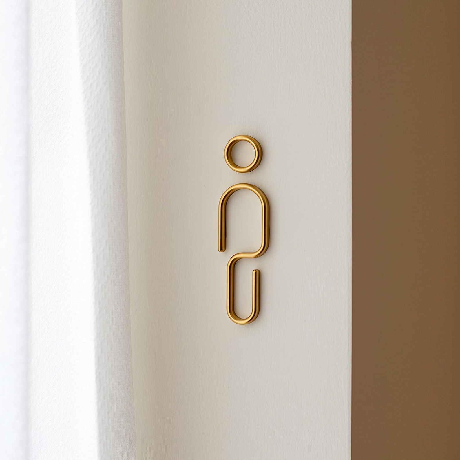 Modern Brass Restroom Sign: Customizable Push/pull Door Plates - Etsy
