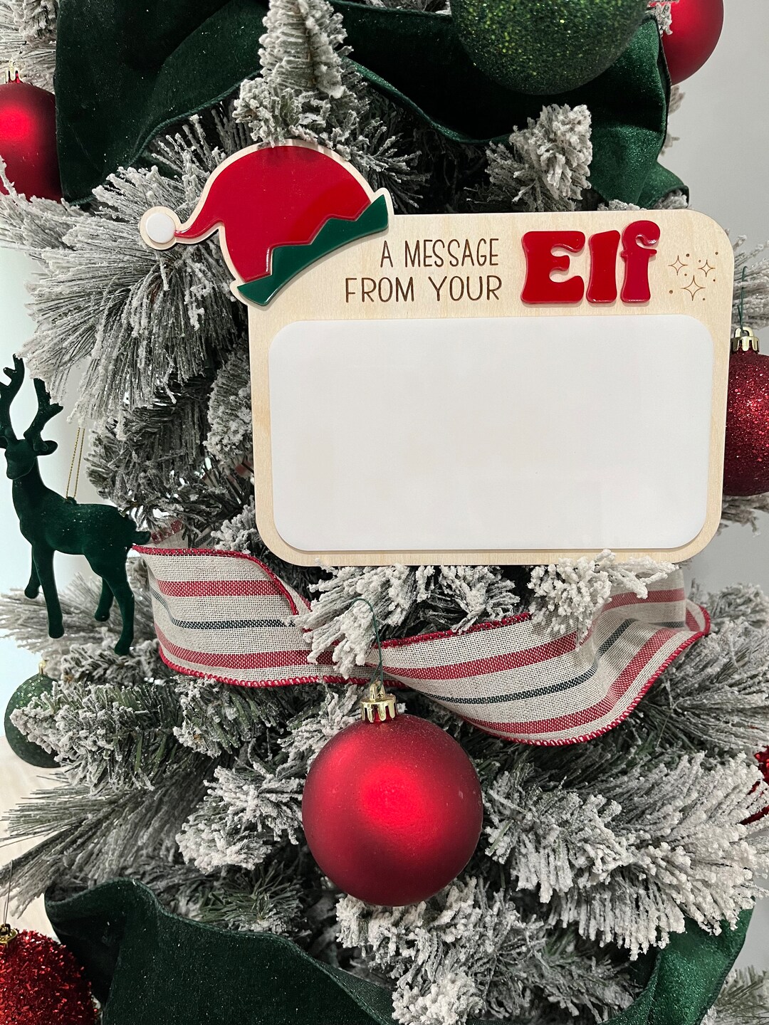 A Message From Your Elf Sign - Personalized Elf Sign - Message From ...