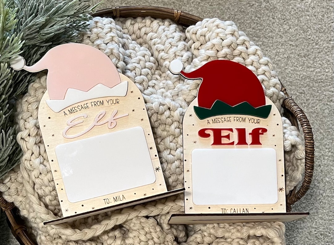 Message From Your Elf Sign Personalized Elf Sign Message From Your Elf ...