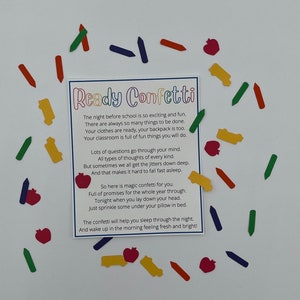 Ready Confetti, Night Before School, First Day of School, Kindergarten ...