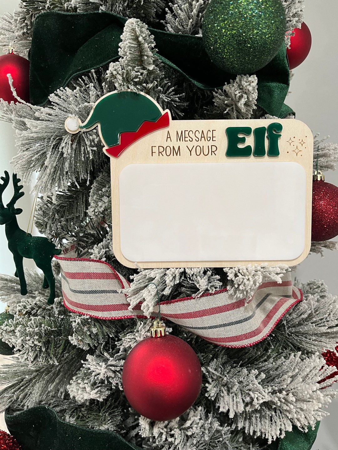 A Message From Your Elf Sign - Personalized Elf Sign - Message From ...