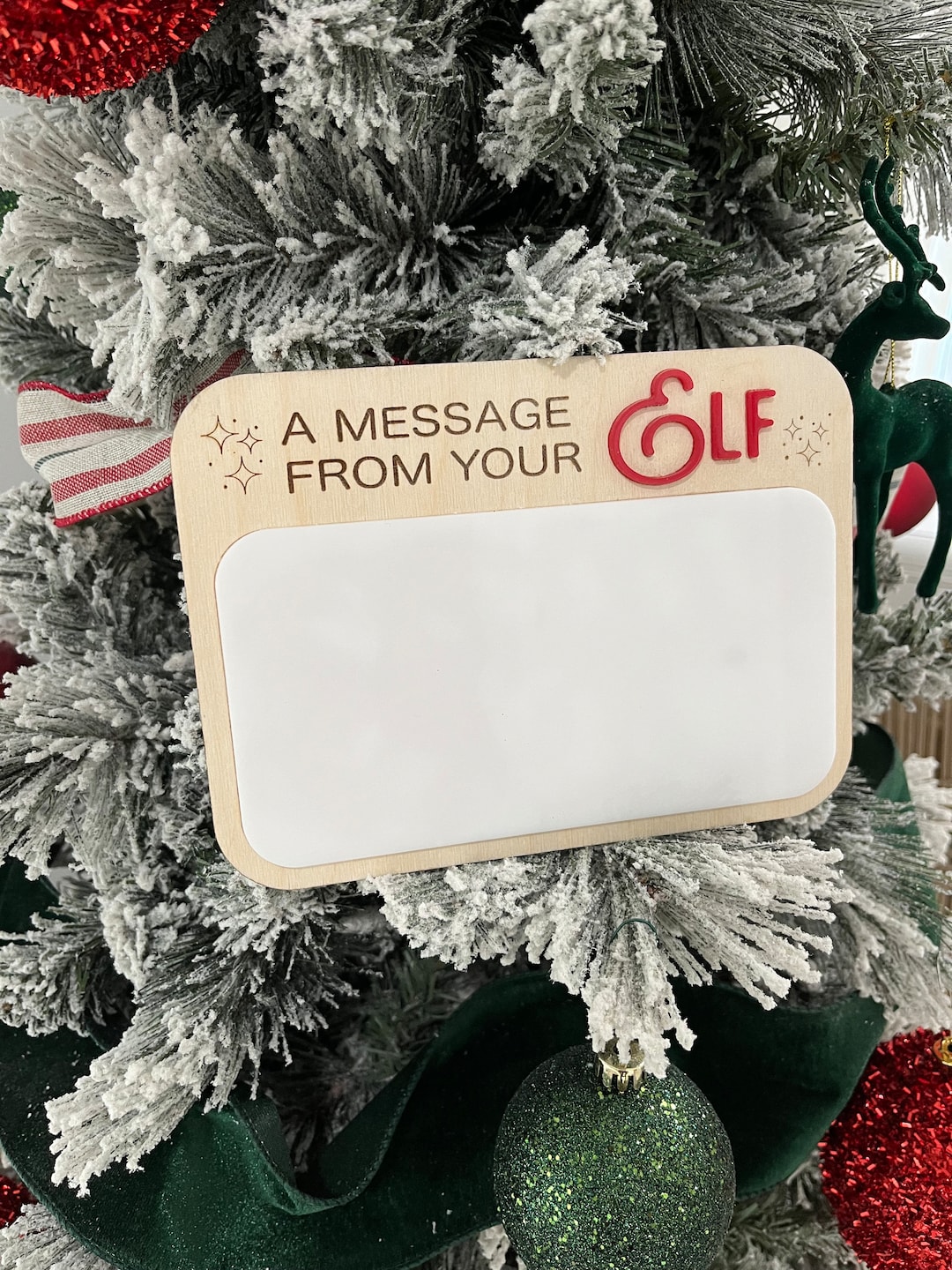 A Message From Your Elf Sign - Personalized Elf Sign - Message From ...