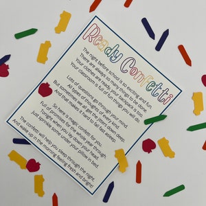 Ready Confetti, Night Before School, First Day of School, Kindergarten ...