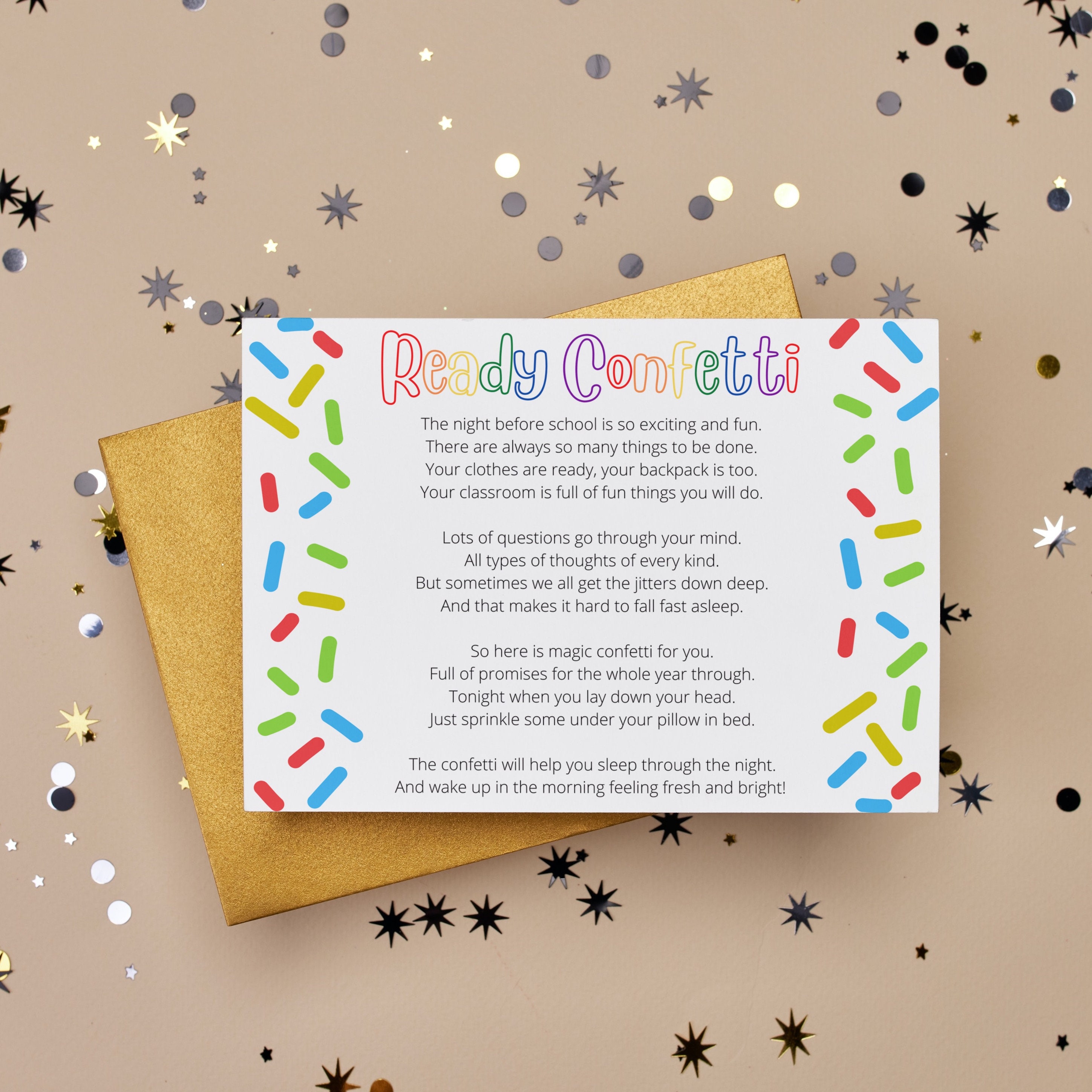 Ready Confetti Night Before School First Day of School - Etsy