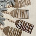 Personalized Wooden Stocking Tag, Stocking Name Tag, Farmhouse Name Tag ...