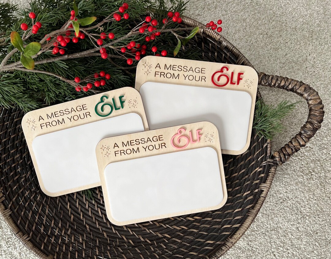 A Message From Your Elf Sign - Personalized Elf Sign - Message From ...