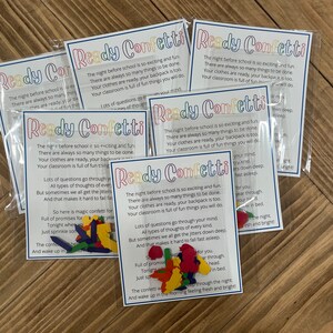 Ready Confetti, Night Before School, First Day of School, Kindergarten ...