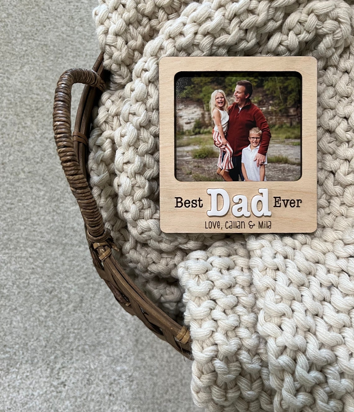 Father's Day Fridge Magnet Photo Frame - Fridge Photo Magnet - Father's ...