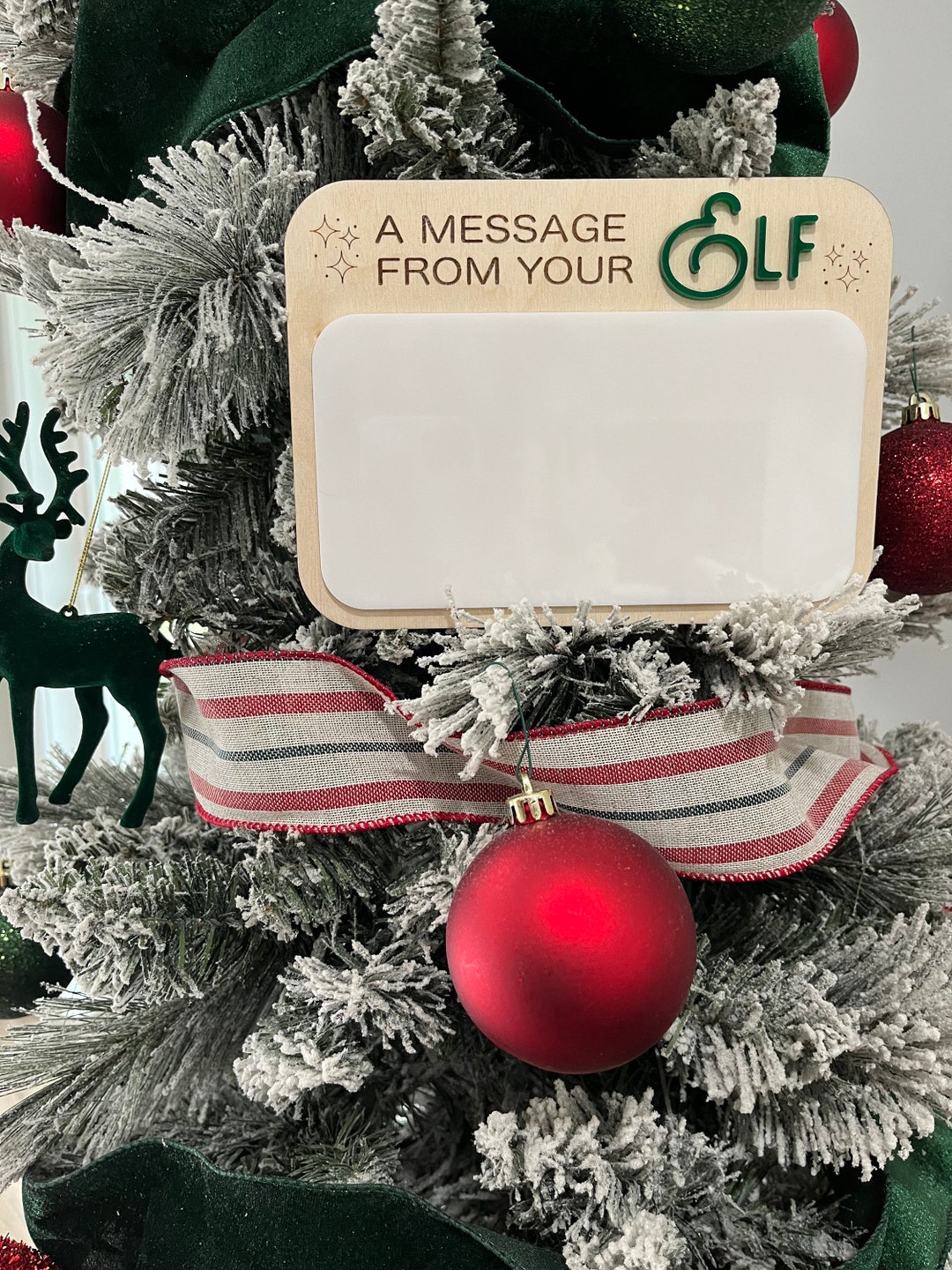 A Message From Your Elf Sign - Personalized Elf Sign - Message From ...