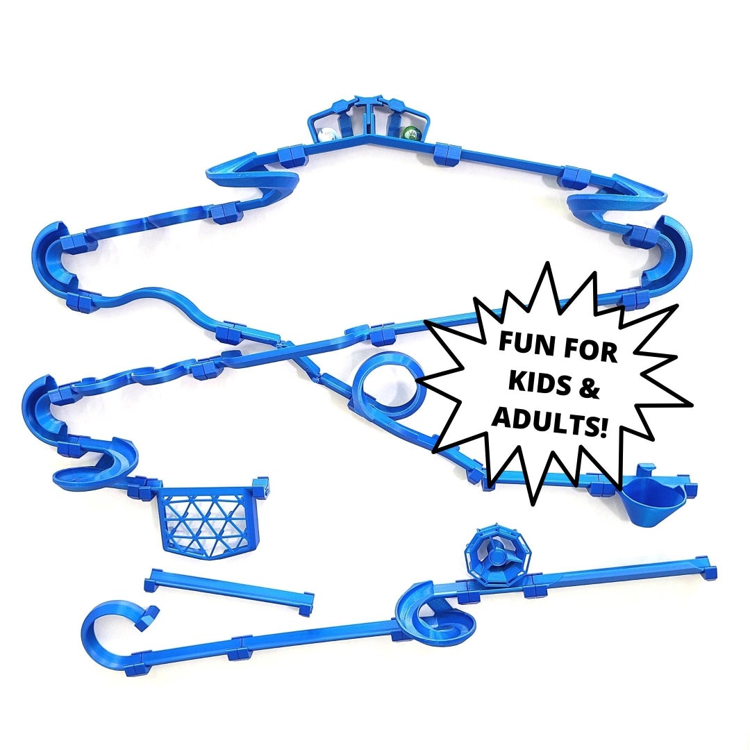 Magnetic Marble Run Set STEM Toy - Great for Kids and Adults! - Blue - Etsy