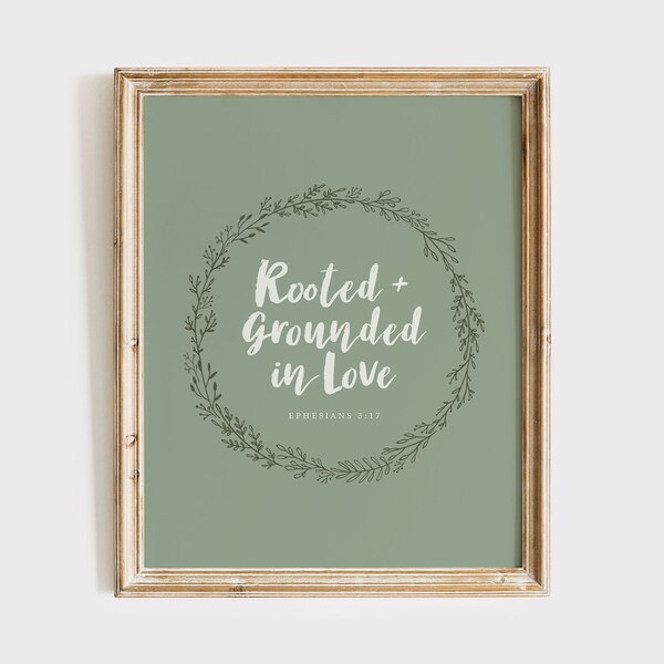 Rooted and Grounded in Love Wall Art - Etsy