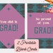Printable Graduation Card Bundle | Congrats Grad | Use for Any ...