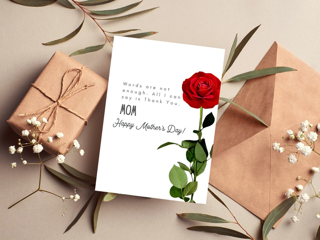 Mother's Day Card | Printable Blank Card | Emotional Message to Mom ...