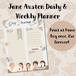 Jane Austen Planner Bundle | Goal Planner | Cottagecore Digital Planner ...