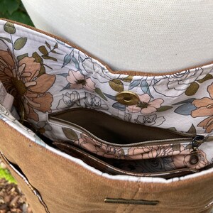 Medium-sized Waxed Canvas Compass Bag, Crossbody Bag, Rifle Paper ...