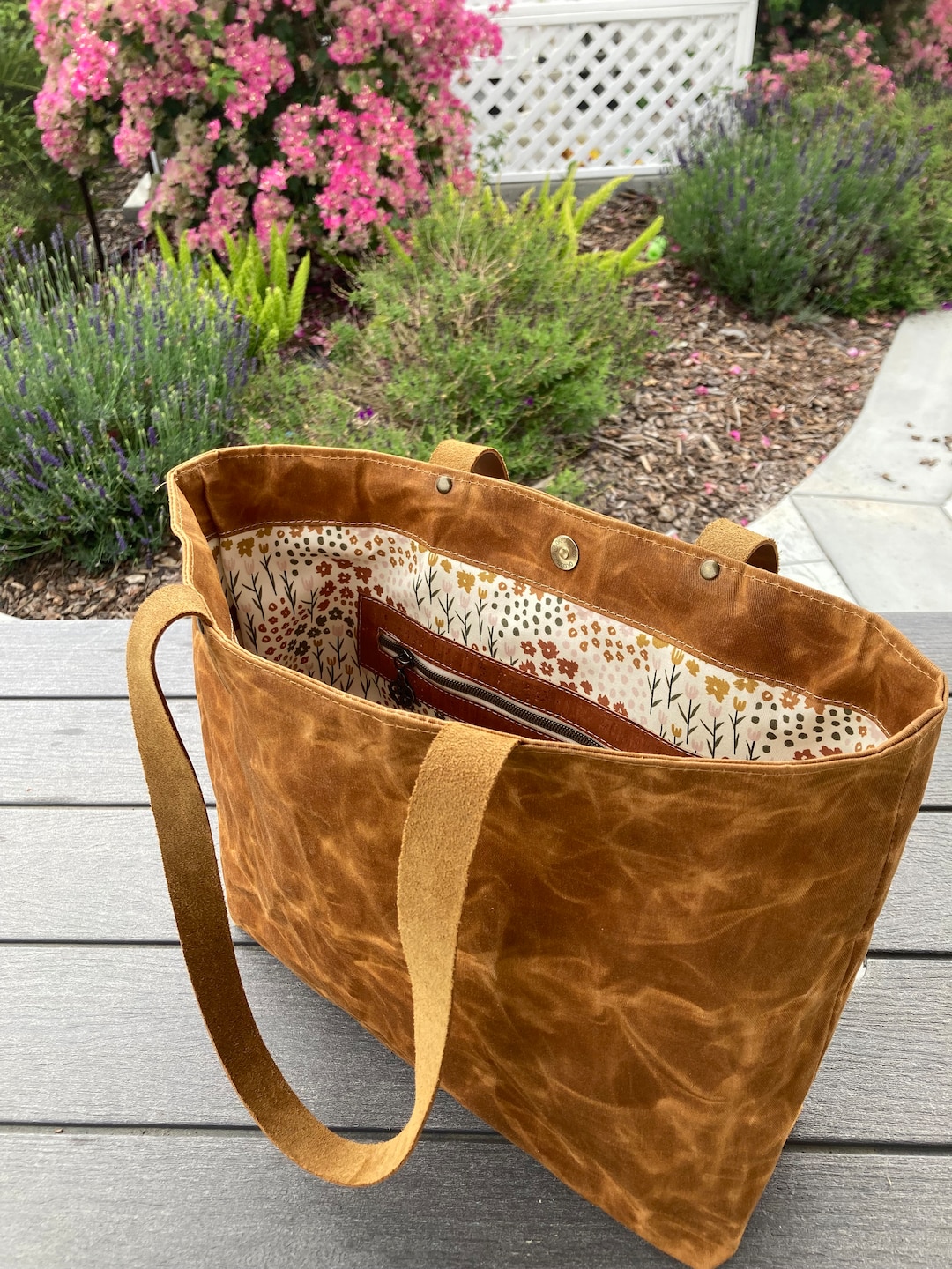 Waxed Canvas Tote Bag, Pepin Tote, Noodlehead Bag Design, Large Tote - Etsy