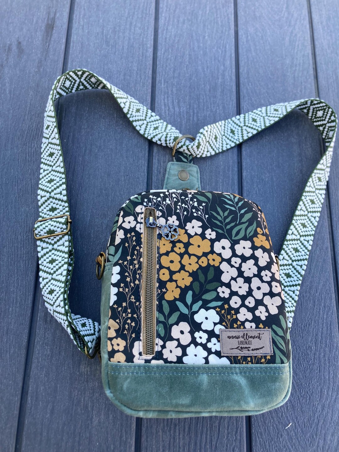 Floral Pebble Sling Bag, Convertible Bag, Three in One Bag, Mini ...