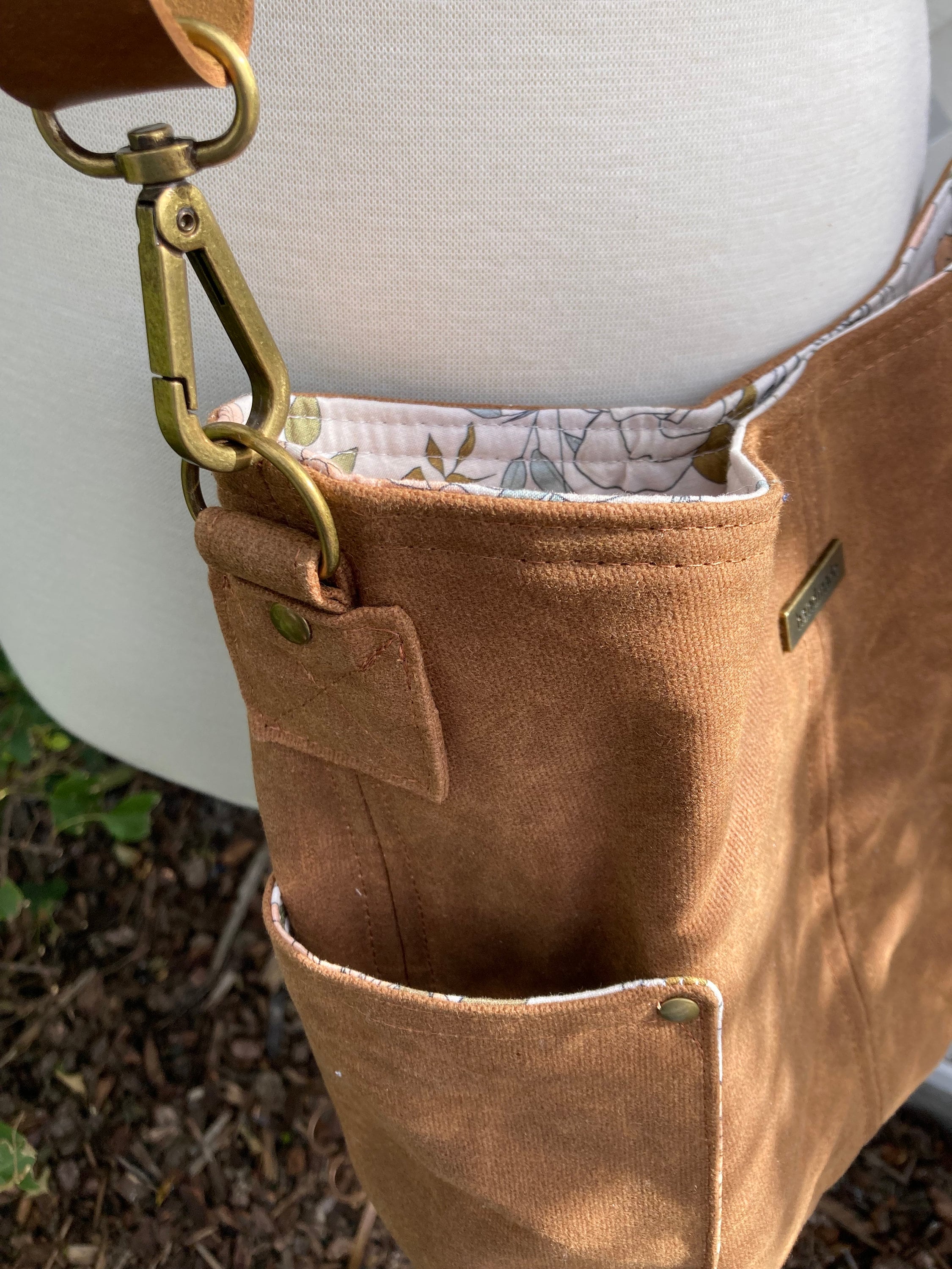 Medium-sized Waxed Canvas Compass Bag, Crossbody Bag, Rifle Paper ...