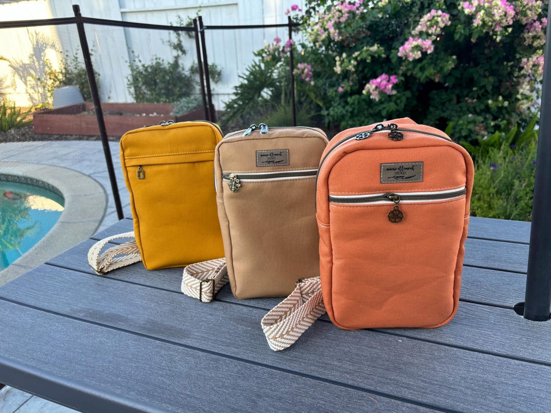 Sandhill Sling Bag, Canvas Sling Bag, Fall Colors, Floral and Cute ...