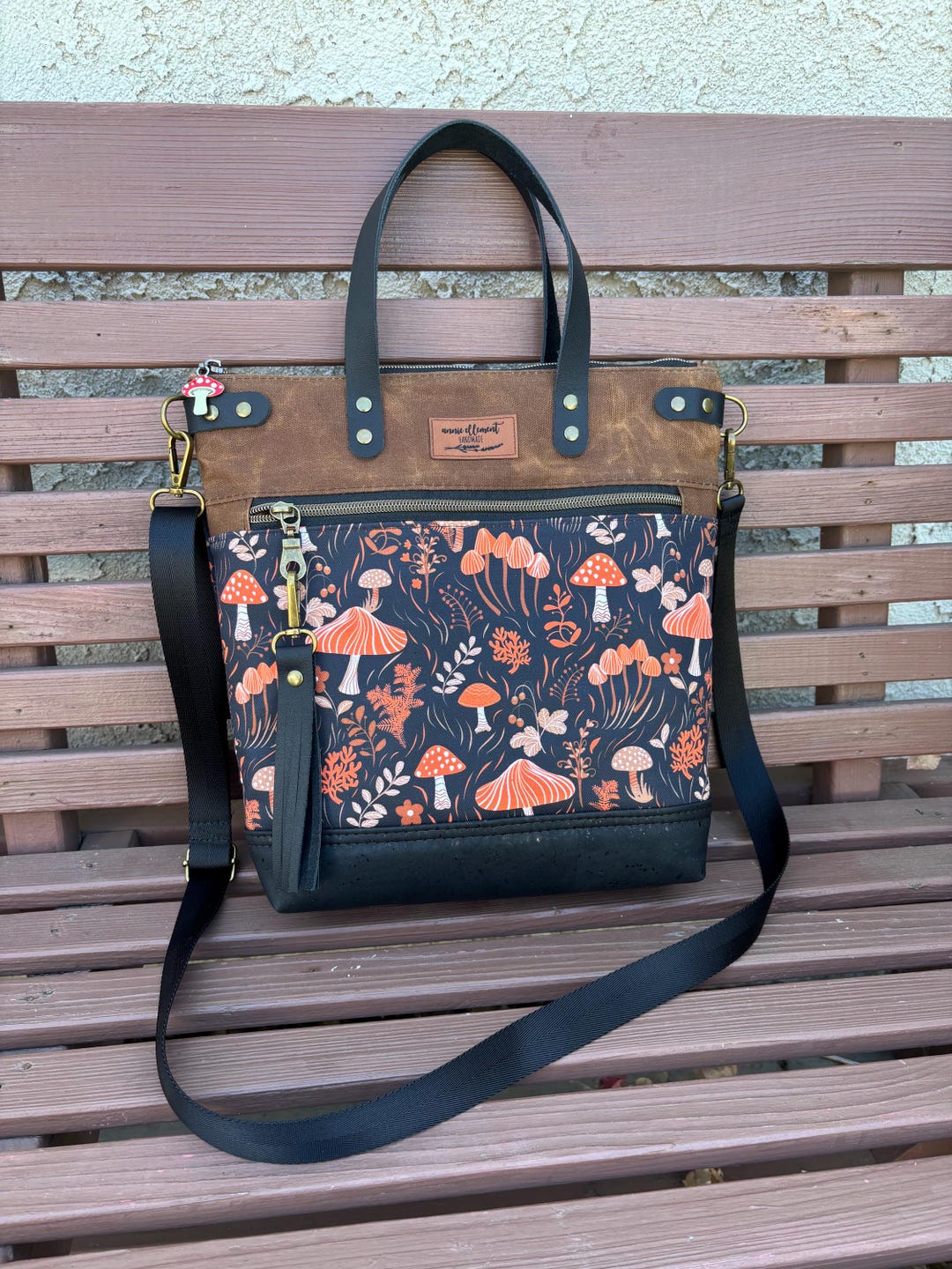 Aberdeen Tote, Waxed Canvas Tote Bag, Cork Leather Bag, Fall Bag ...