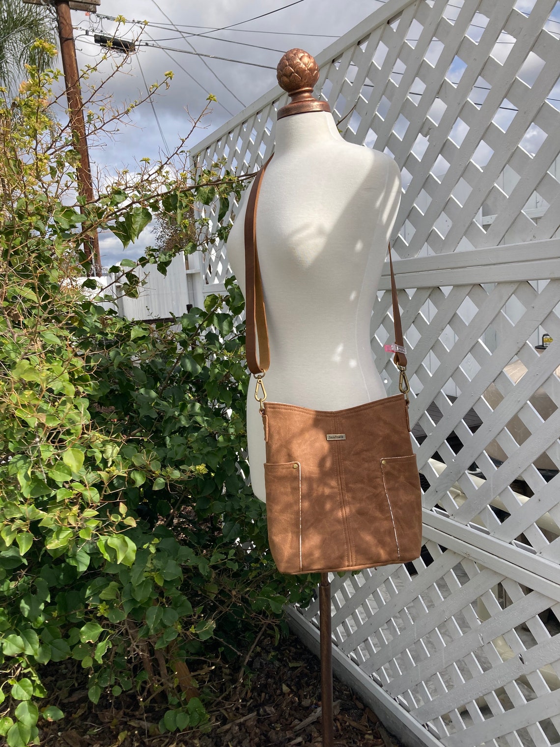 Medium-sized Waxed Canvas Compass Bag, Crossbody Bag, Rifle Paper ...