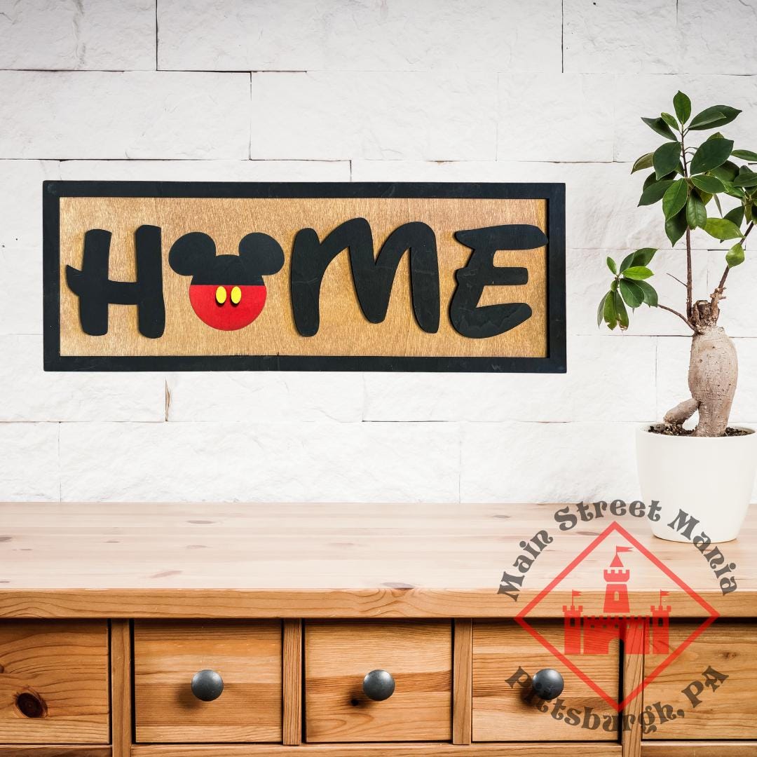 Interchangeable Mouse Ears Home Sign - Etsy
