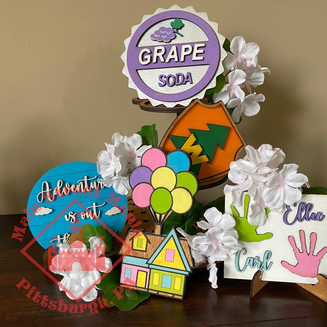 Adventure is Out There up Disney Pixar Tiered Tray Shelf Sitter Set - Etsy