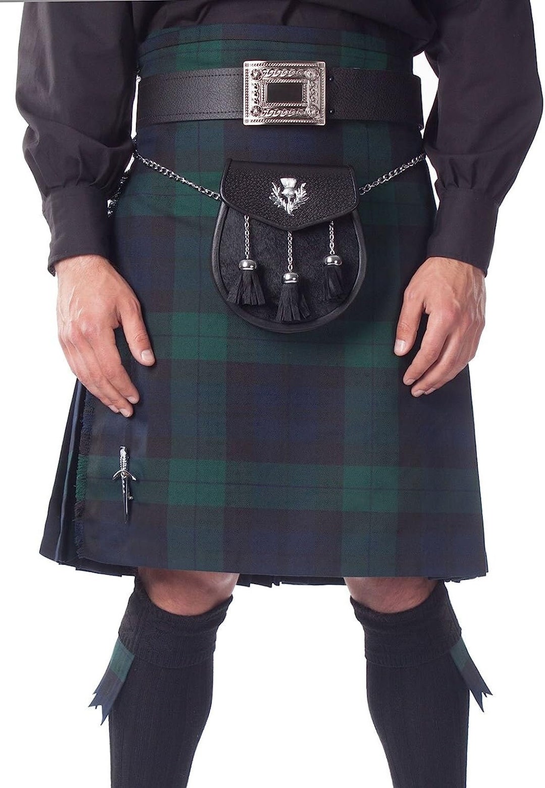Scottish 16th Century Vintage Tartan Kilt With 7 Pieces Kilt Set ...