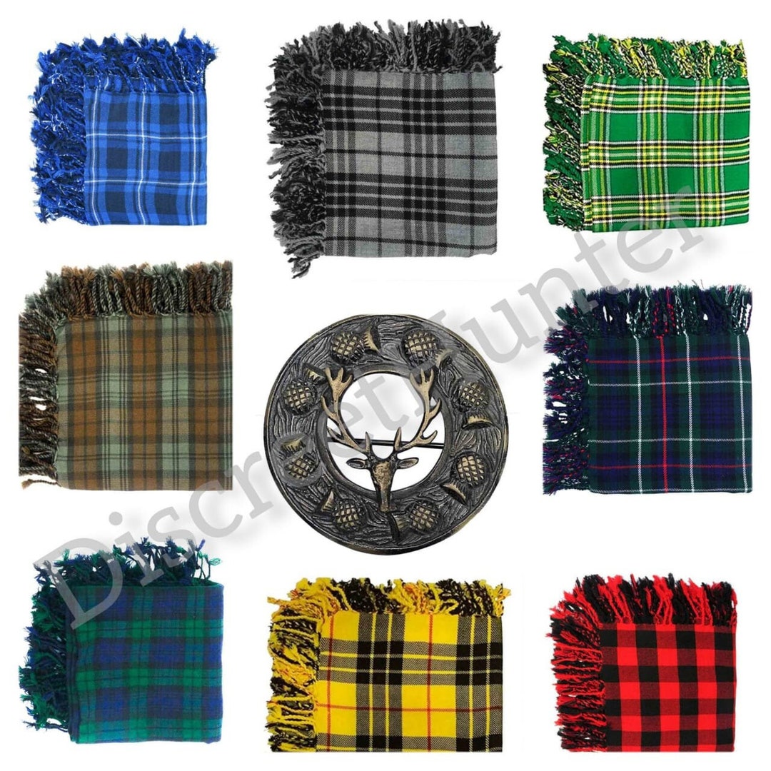 Scottish Traditional Highland Clan Tartan Fly Plaid With Free Brooch ...