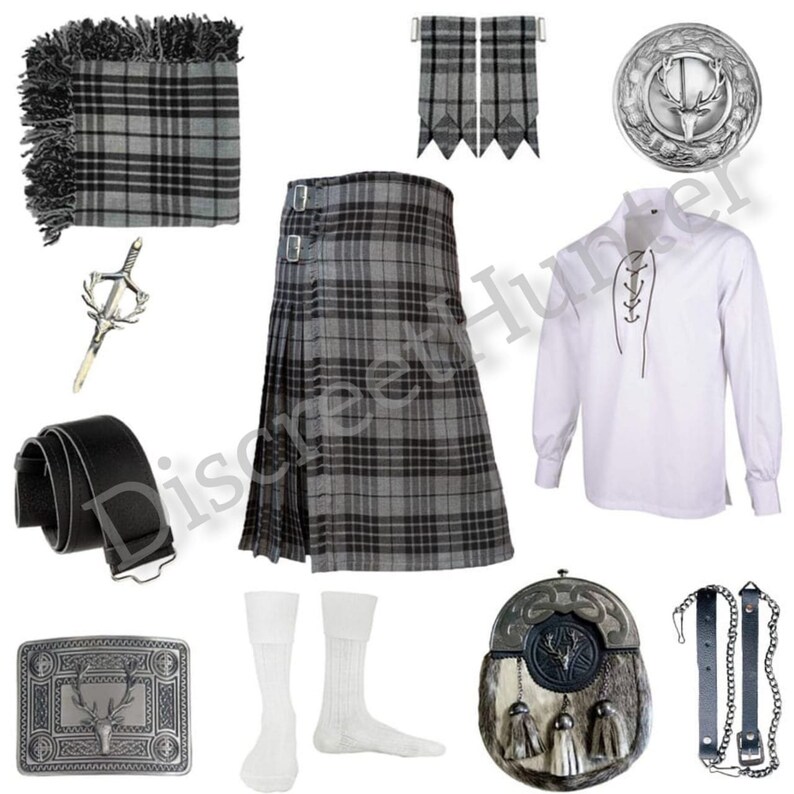 16th Century Scottish Traditional Handmade Vintage Tartan Kilt With ...