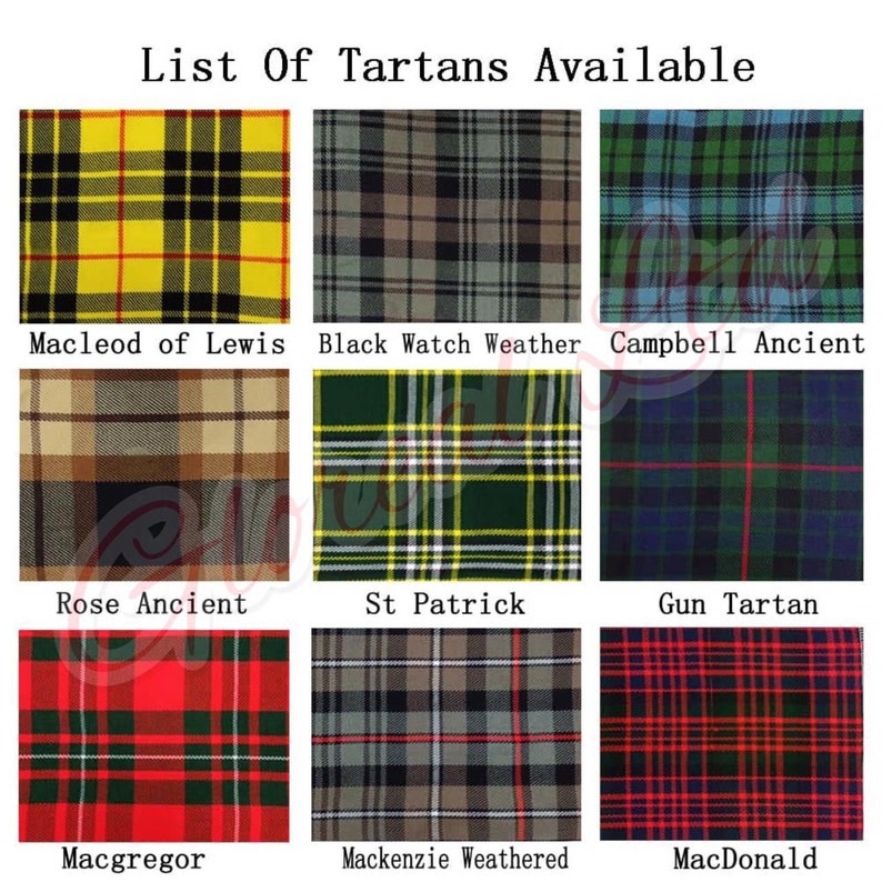 16th Century Handmade Scottish Tartan Kilt With Flyplaid, Brooch ...