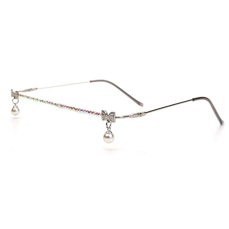 Straight Bedazzled Bar Glasses, Futuristic Face Jewelry, Fashionista ...