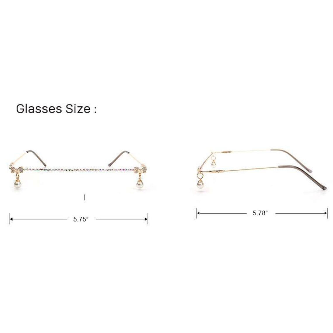 Straight Bedazzled Bar Glasses, Futuristic Face Jewelry, Fashionista ...