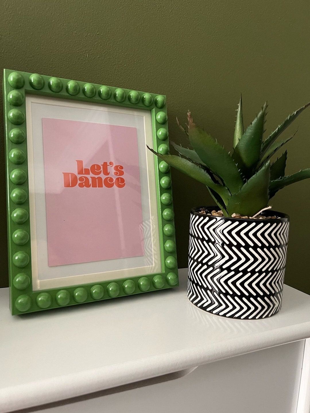 Green 'georgie' Bobbin Photo Frame - Etsy