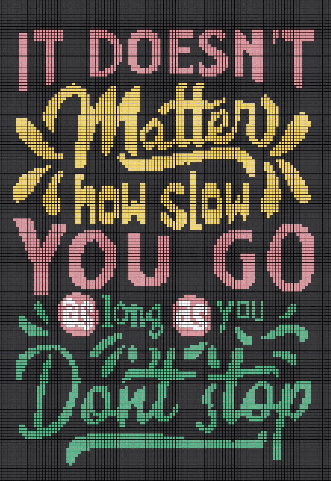 It Doesn’t Matter How Slow You Go as Long as You Don’t Stop ...