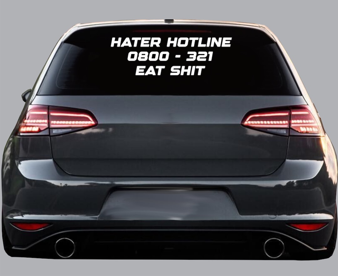 Car Sticker Set Hater Hotline Car Sticker Car Sticker Jdm Front Windows ...