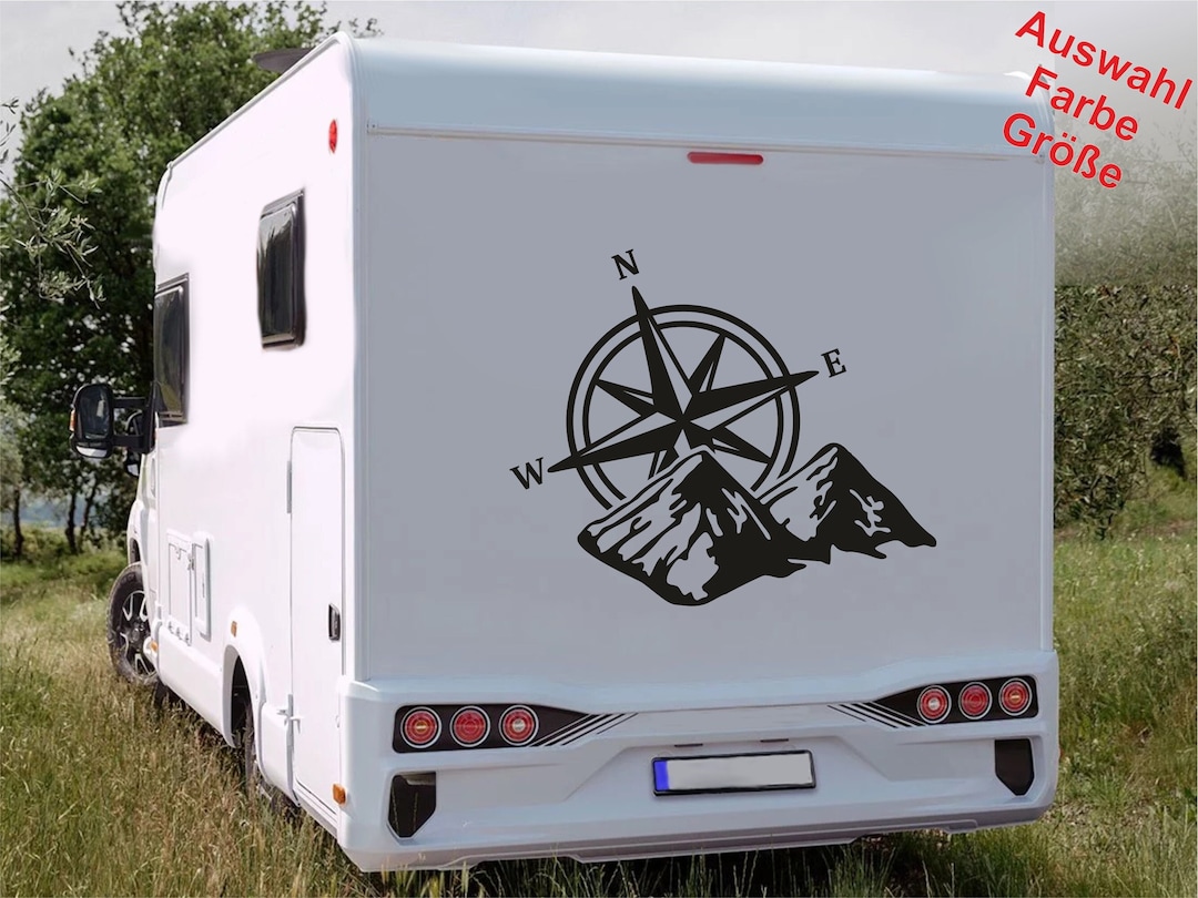 Motorhome Sticker Caravan Stickers Mountain Compass Car Stickers Wind ...