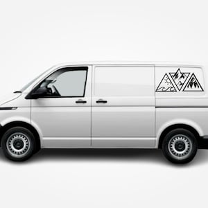 Sticker | Caravan | Van | Camper | Car Sticker | Wave Sea Sun Mountains ...