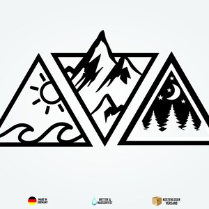 Sticker Caravan Van Campers Bumper Sticker Wave Sea Sun Mountains ...