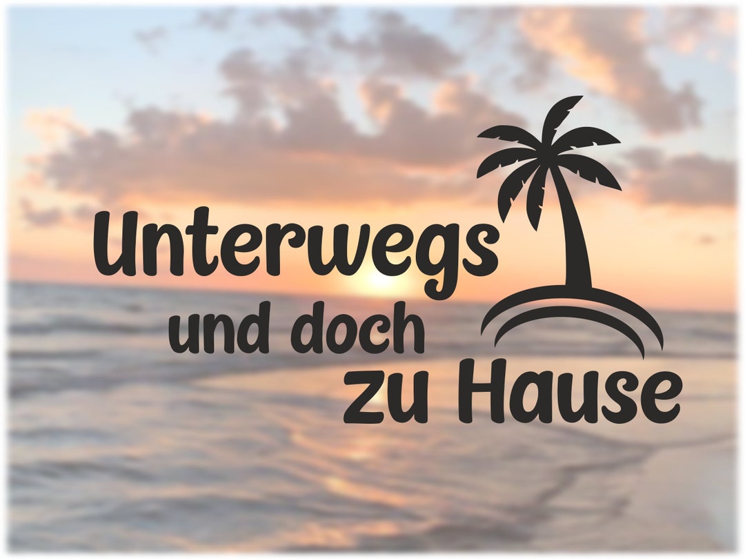 Aufkleber für Wohnmobil Caravan Wohnwagen Van Aufkleber / Unterwegs und ...