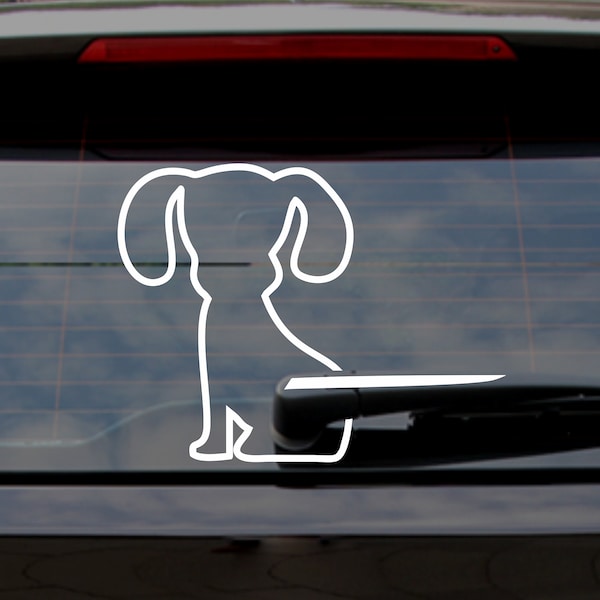 Rear Window Wiper Dog Decal - Etsy