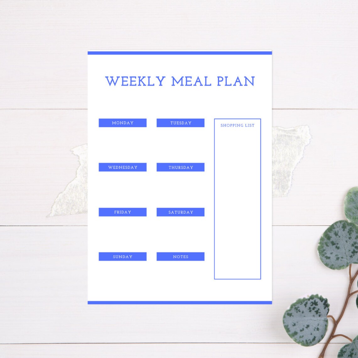 Weekly Meal Planner Printable, Printable Meal Plan for the Week, Weekly ...