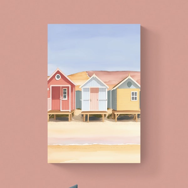 Beach Hut Wall Art - Etsy