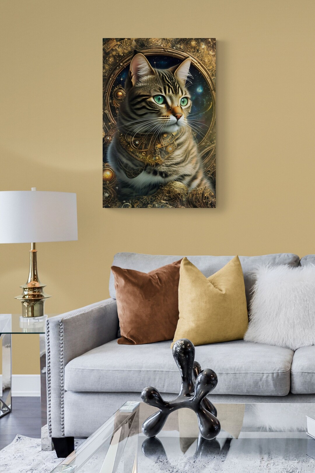 Tabby Cat Wall Art Galactic Space Tabby Cat Print Printable - Etsy